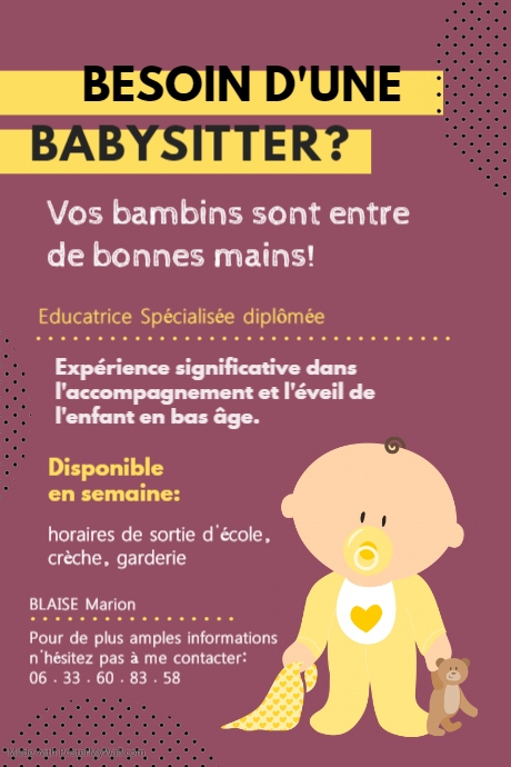 Copie de Child Day Care Advertisement Poster | PosterMyWall