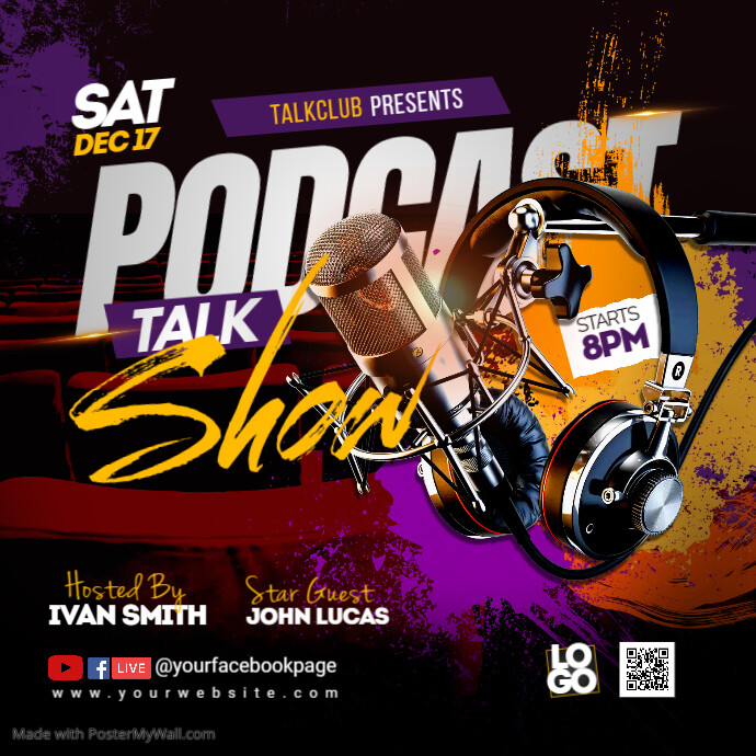 podcast talk show | PosterMyWall