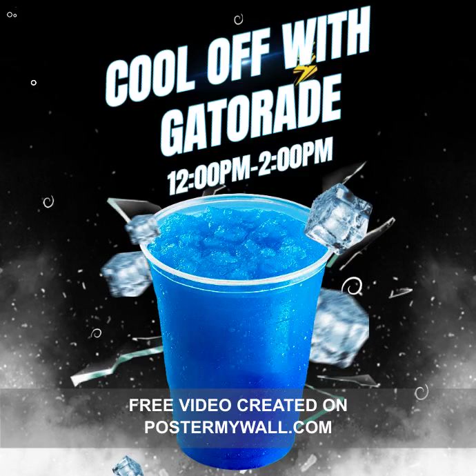 Summers Drink Blue Lagoon Mint Slush Iced Video Ad | PosterMyWall