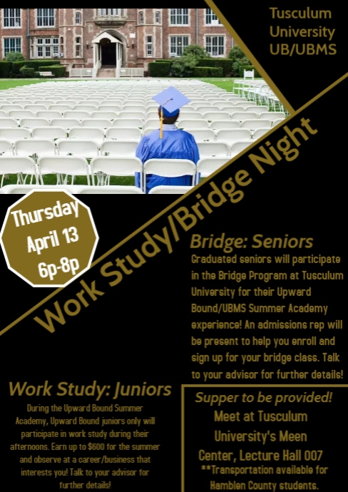Work Study/Bridge Night | PosterMyWall