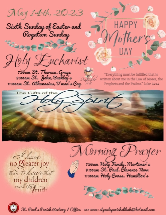 May 14 mothers day, rogation sunday | PosterMyWall
