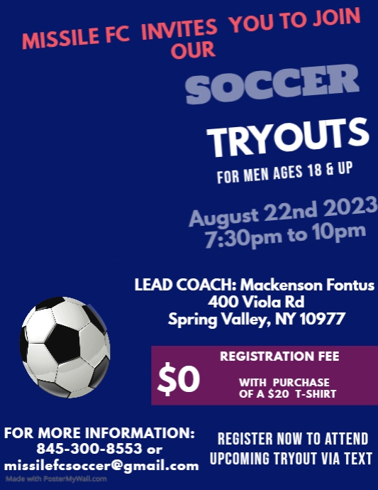 Soccer Tryouts Flyer Template | PosterMyWall