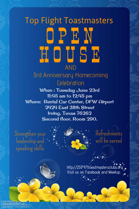 Toastmasters Open House 06/16 v5 | PosterMyWall