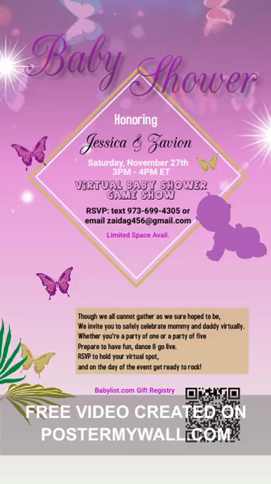 Virtual Baby Shower | PosterMyWall