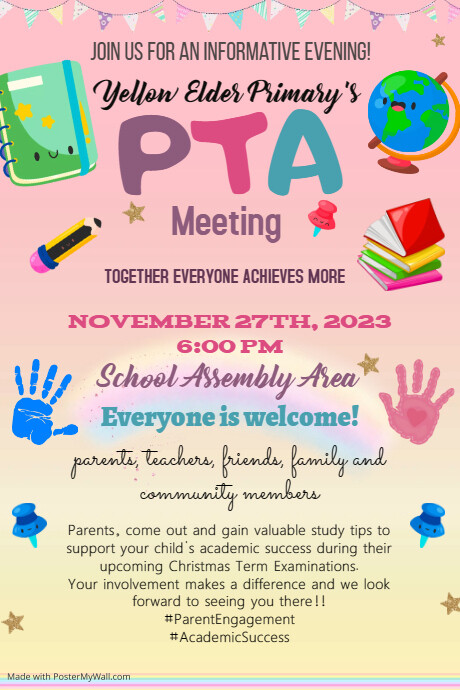 Copy of PTO PTA Meeting Handout Flyer | PosterMyWall
