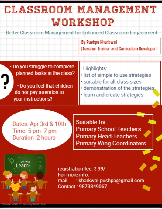 Copy of Classroom Management Workshop | PosterMyWall