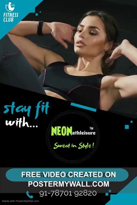 Fitness | Gym | Sports Center Video Advert | PosterMyWall