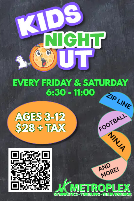 KIDS NIGHT OUT POSTER | PosterMyWall