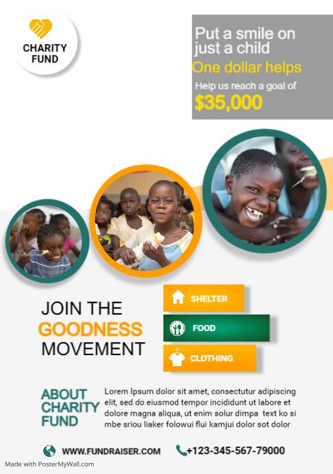 charity fundraising | PosterMyWall