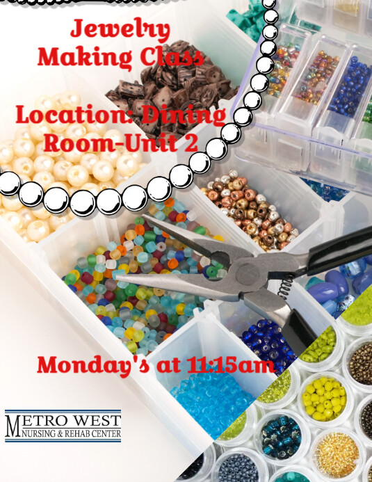 jewelry making beading class flyer template | PosterMyWall