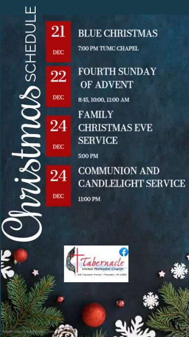 Christmas schedule | PosterMyWall