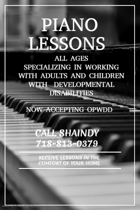 Copy of Piano lesson event flyer template | PosterMyWall