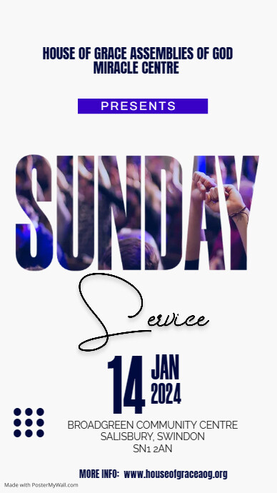 Sunday service | PosterMyWall