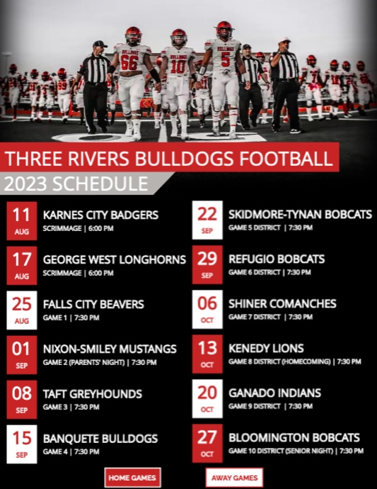 Football Schedule | PosterMyWall
