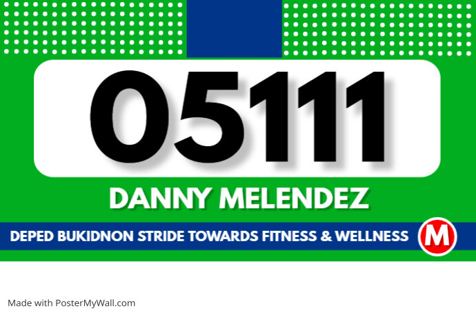 Copy of Running Marathon BIB Number Template (1) | PosterMyWall