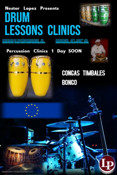 Copy of Drum Lessons flyer design template | PosterMyWall