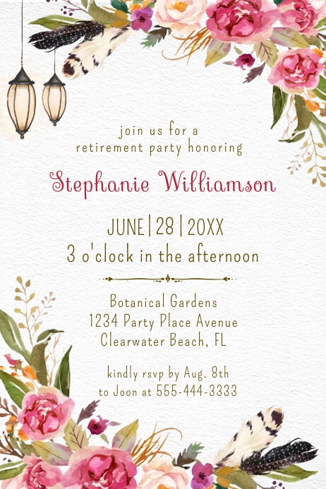 Woman's Retirement Party Invitation Template | PosterMyWall