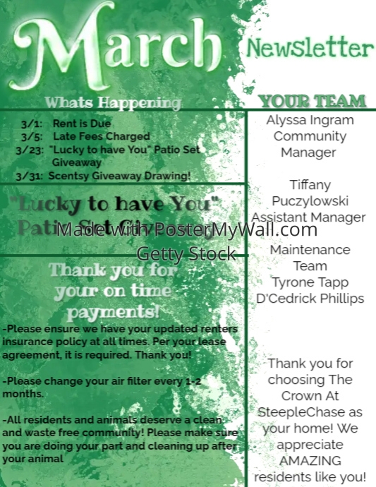 March Newsletter Magazine Newspaper Flyer | PosterMyWall