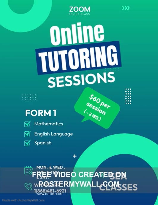 Zoom Online Tutor Classes flyer (1) | PosterMyWall
