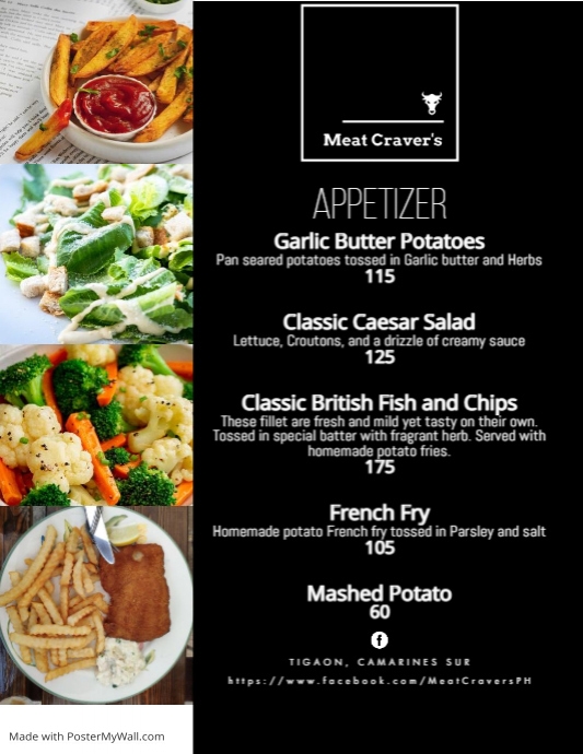 Copy of Copy of menus | PosterMyWall