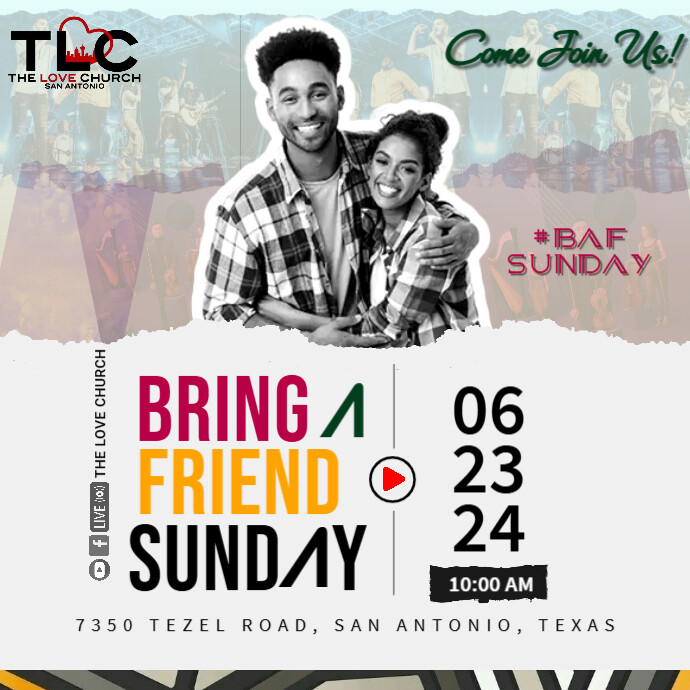 Bring a Friend Sunday | PosterMyWall