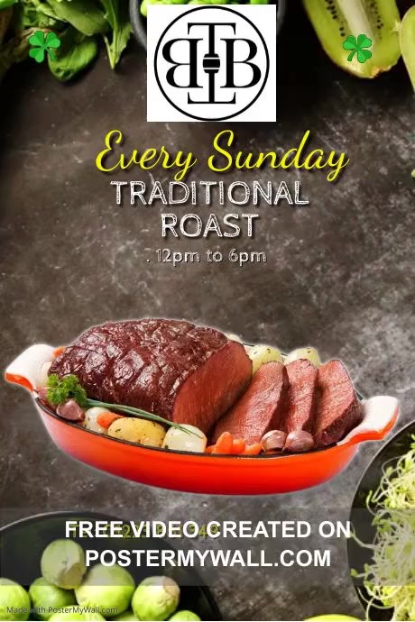Sunday Roast Dinner Beef Take-Away | PosterMyWall