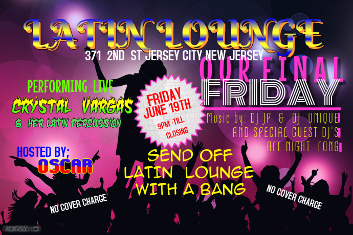 LATIN LOUNGE | PosterMyWall