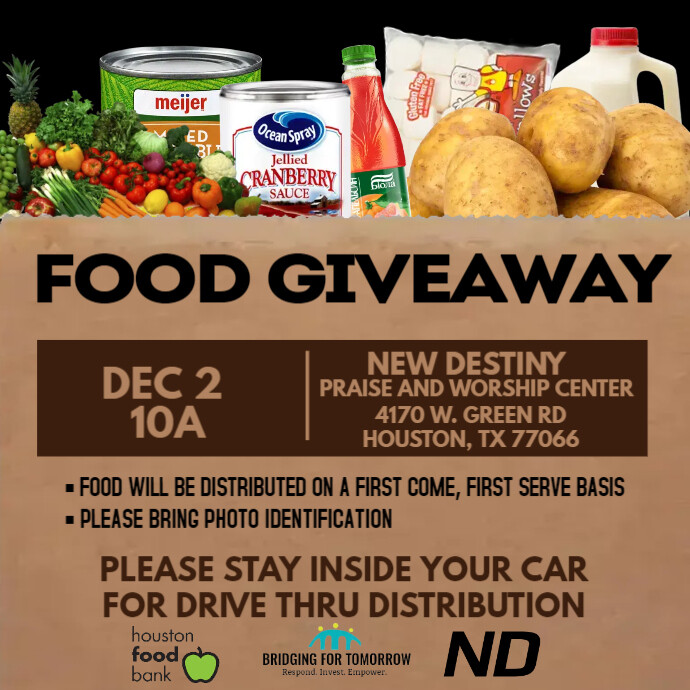 Food Giveaway Dec 800 | PosterMyWall