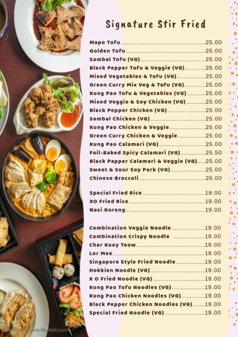 Pink Hi-tea Menu Instagram Image | PosterMyWall