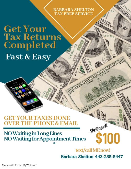 Copy of income tax refund Flyer Templates | PosterMyWall