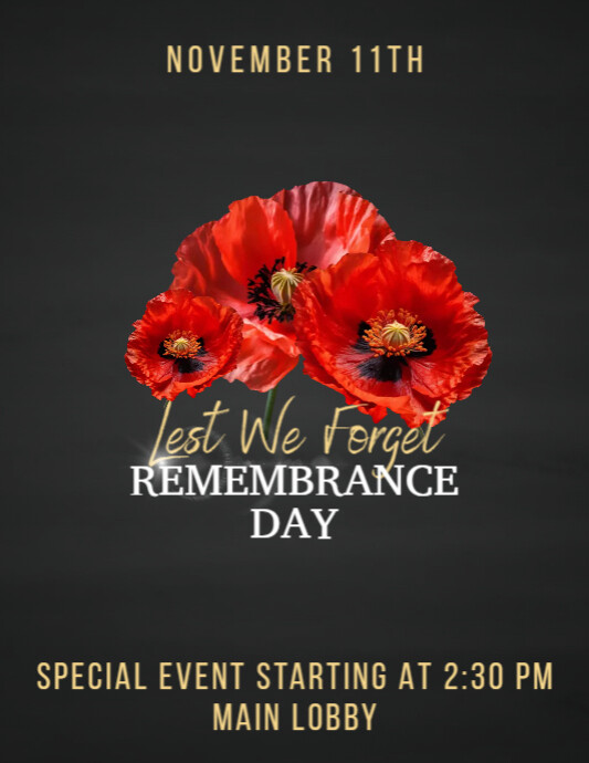 Copy of Remembrance Day Flyer Template | PosterMyWall
