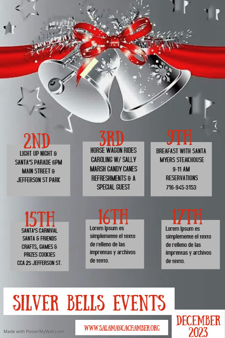 Christmas Events Schedule Poster Template | PosterMyWall