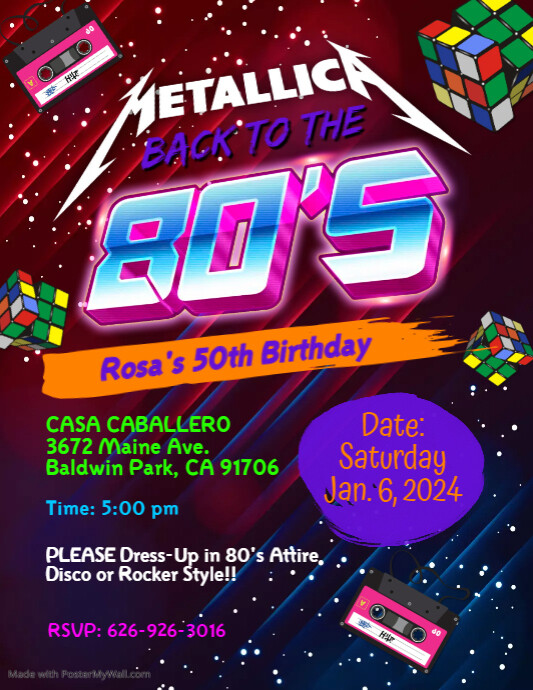 Copy of Back To The 80's Flyer | PosterMyWall