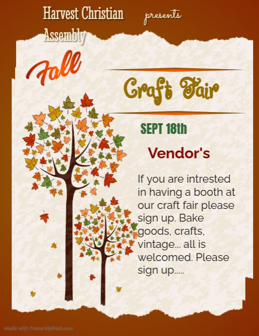 Fall Craft Fair | PosterMyWall