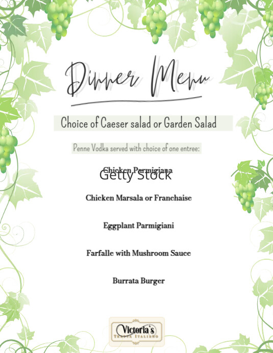 Barbara Dolan Dinner Menu | PosterMyWall