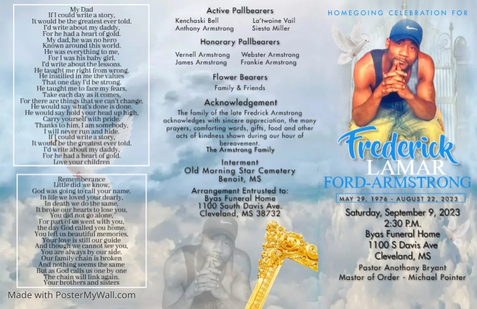 Copy of Frederick Armstrong | PosterMyWall