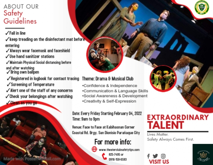 Copy of Acting and Theatre Workshop Brochure | PosterMyWall