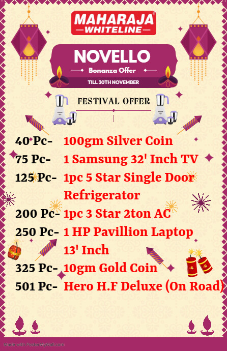 Diwali Menu Card Template | PosterMyWall