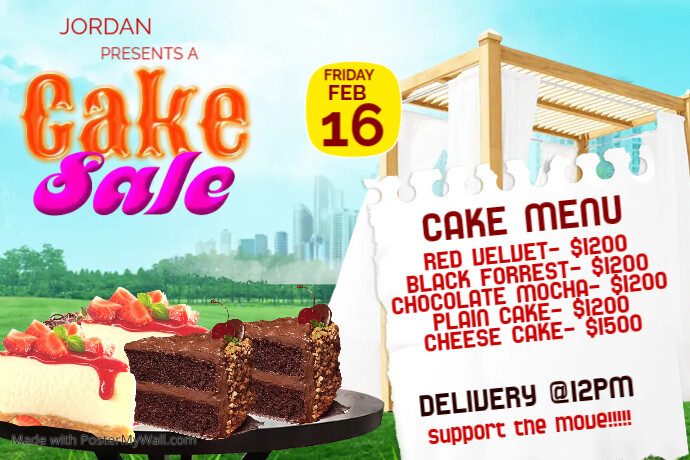 Cake Sale Flyer | PosterMyWall