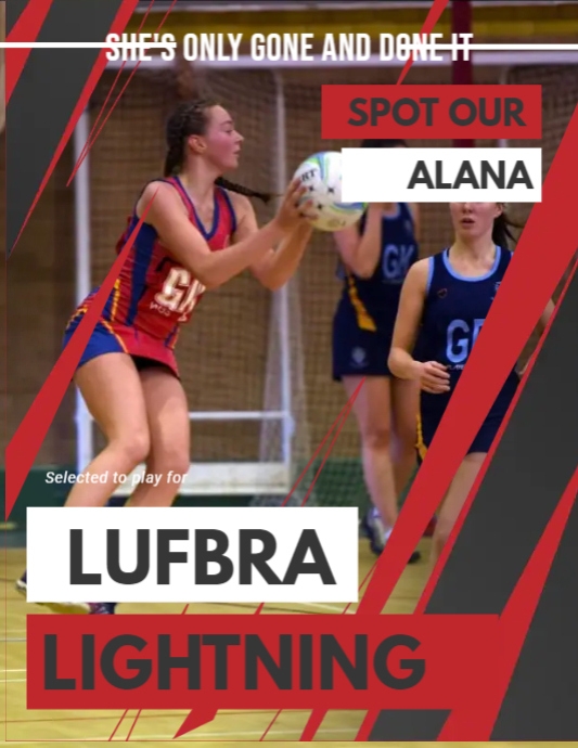 Red Netball Game Night Tournament Flyer | PosterMyWall