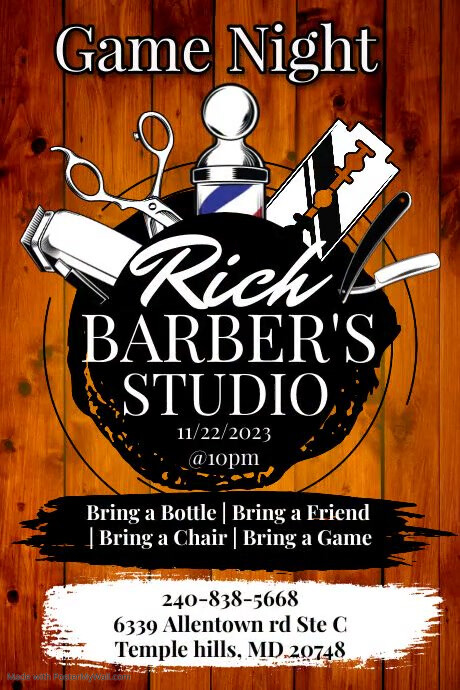 barber shop poster template | PosterMyWall