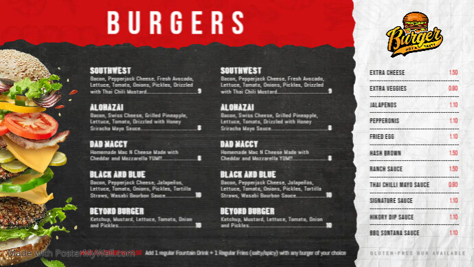 Fast Food Digital Menu Board | PosterMyWall