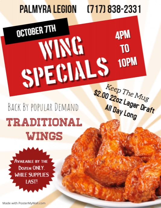 Copy of Wing night | PosterMyWall