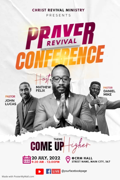 prayer revival conference | PosterMyWall
