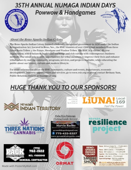 Copy of Numaga Indian Days pg 4 Sunday | PosterMyWall