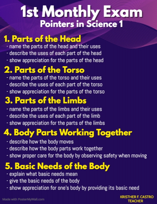 Copy of Grade 1-Pointers | PosterMyWall