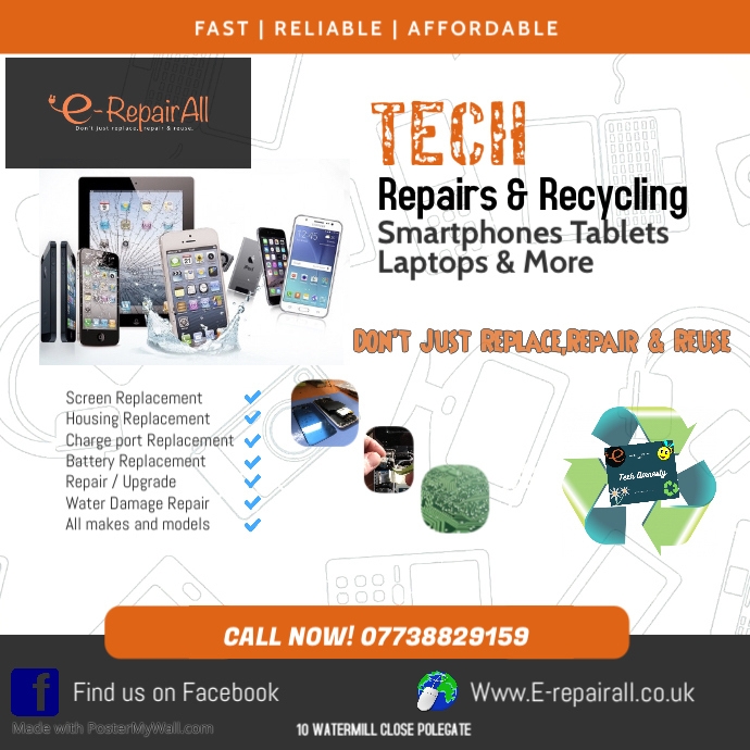 Copy of Apple Repair Specialist Flyer Poster Template | PosterMyWall