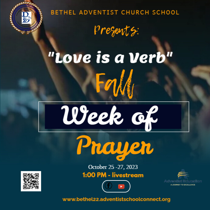 Youth Week of Prayer "Love is a Verb" | PosterMyWall