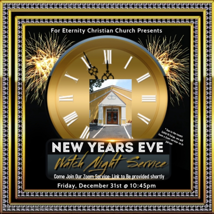 Copy of NEW YEARS WATCH NIGHT CHURCH FLYER TEMPLATE | PosterMyWall