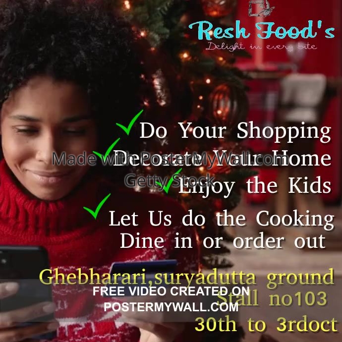 Copy of Restaurant Video Christmas "Let Us Cook" Ad | PosterMyWall